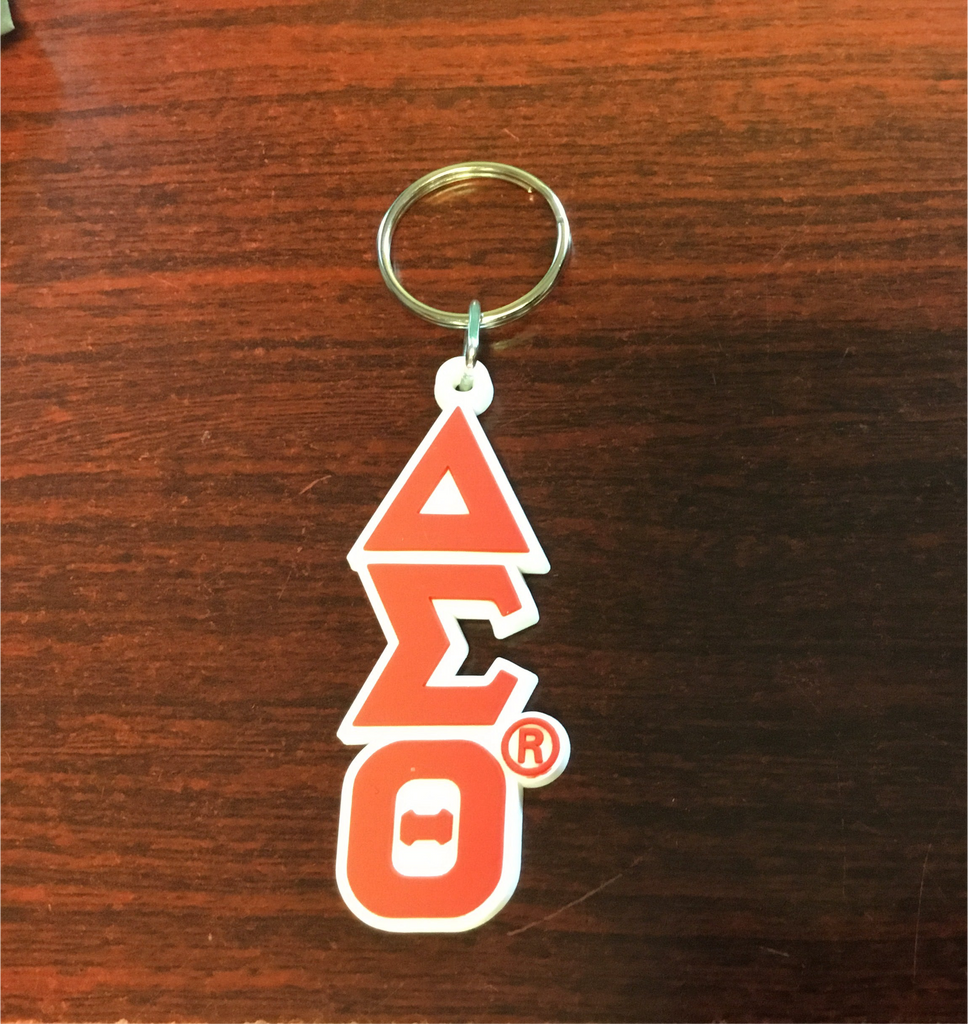 Delta rubber key chain – Black Greek Life, LLC