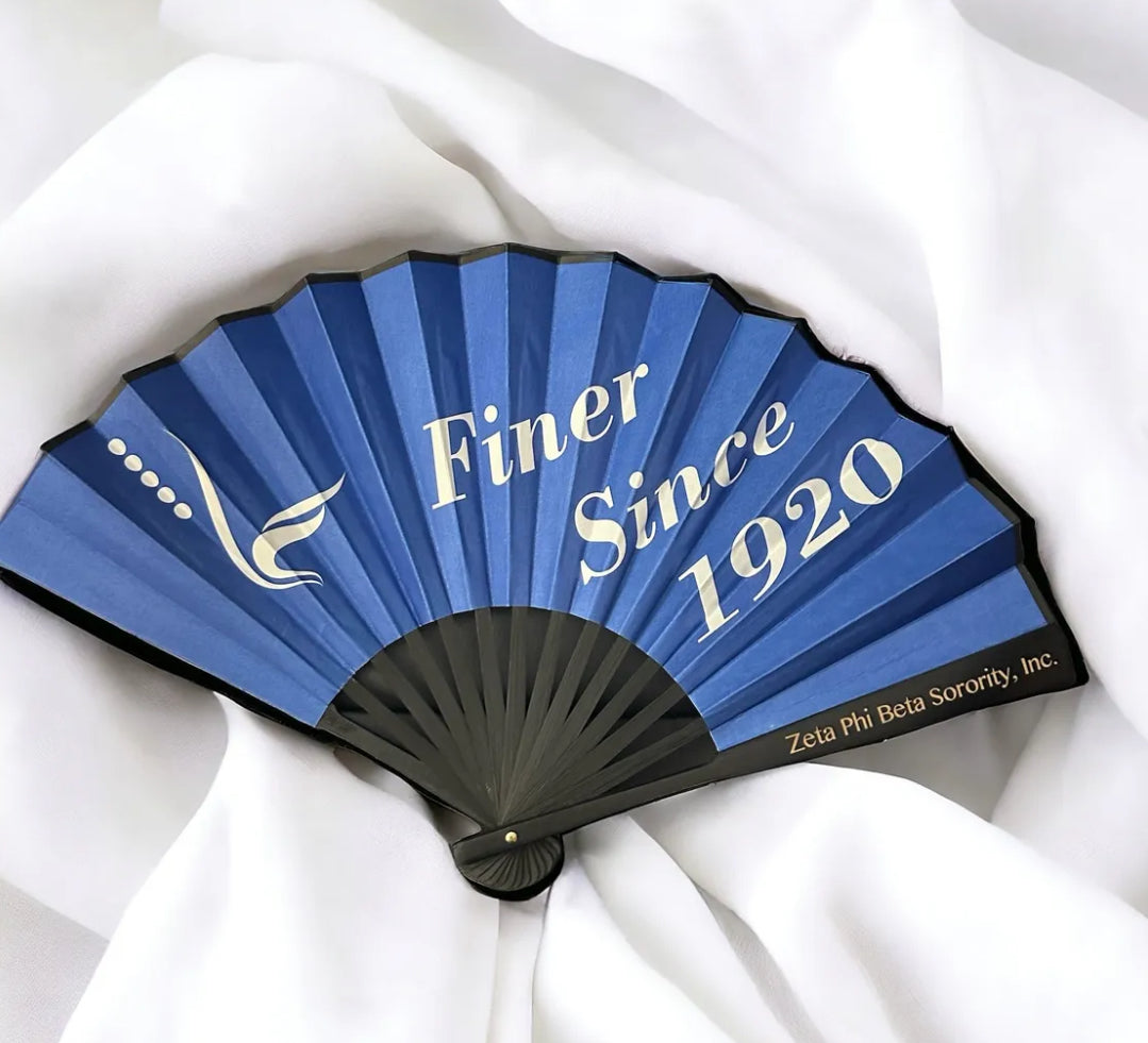Zeta® Folding Hand Fan – Black Greek Life, LLC