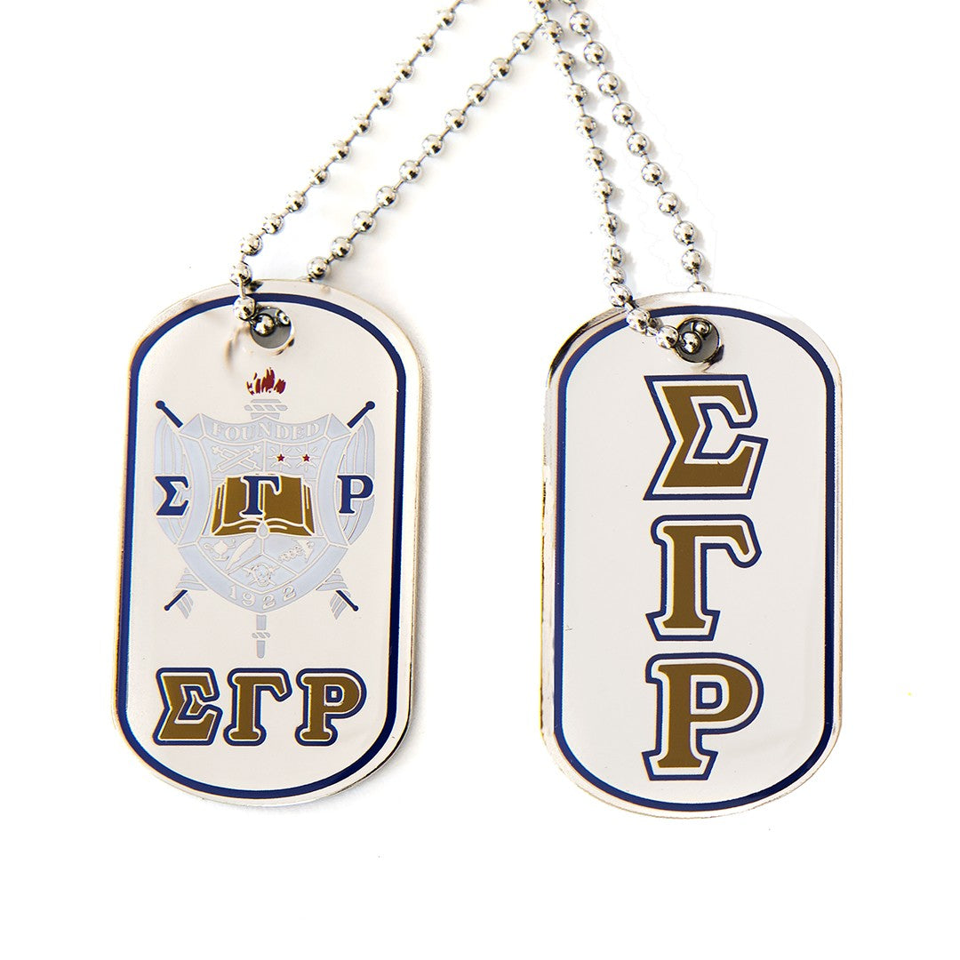 SGRho® Epoxy Dog-Tag Necklace – Black Greek Life, LLC